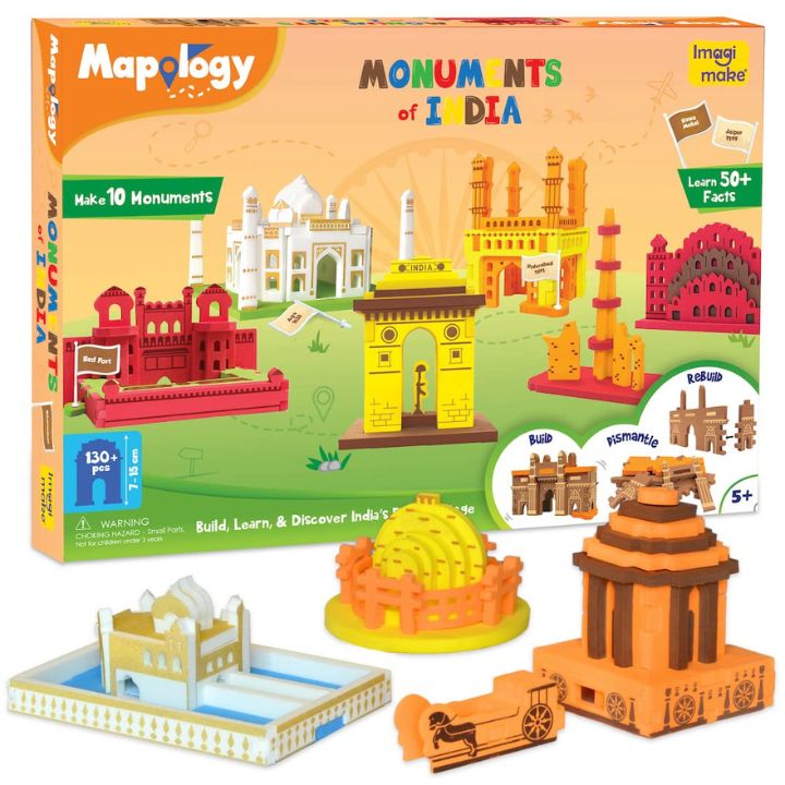 Imagimake Mapology Monuments of India - Construction Set - Make 10 Mon ...