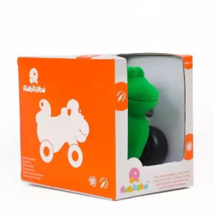 Rubbabu Natural Rubber Little Dinosaur Pull Along Toy- Green – Juplay World