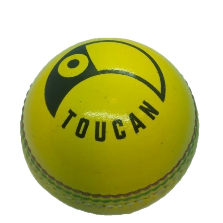 Toucan- Indoor Leather Cricket Ball (Yellow) – Juplay World