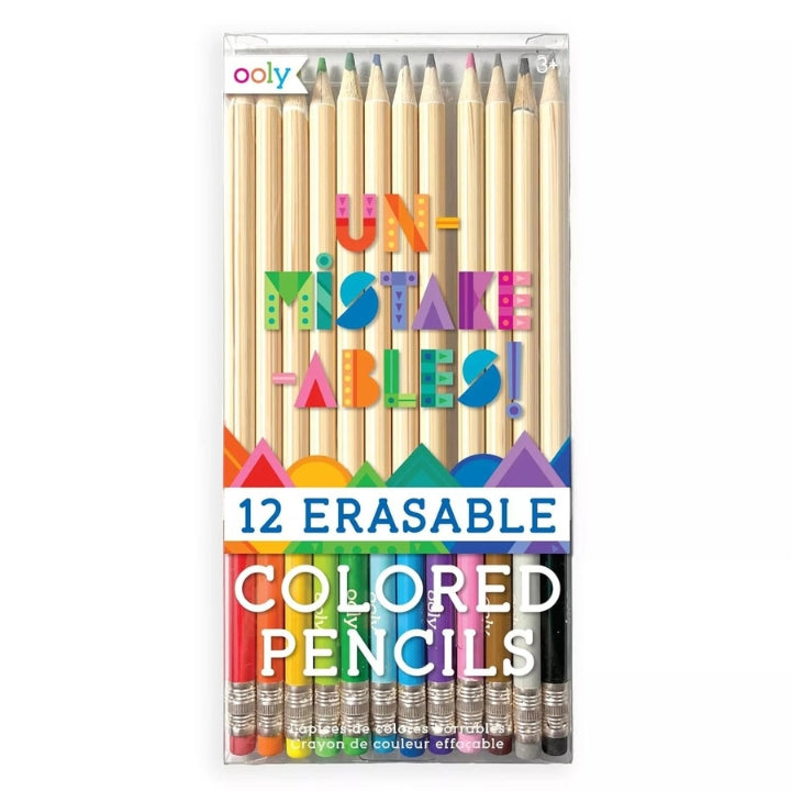 OOLY Unmistakeables 12 Erasable Colored Pencils – Juplay World