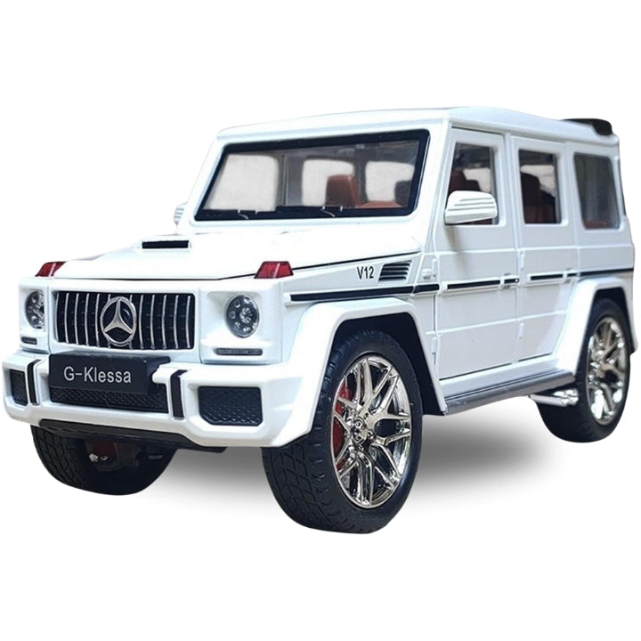 Mercedes Benz G63 AMG V12 White 1:24 Scale Die-cast Pull Back Metal SU ...
