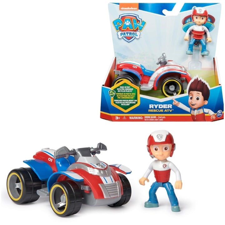 Paw Patrol, Ryder Rescue Quad - Ryder Vehicle and Character – Juplay World