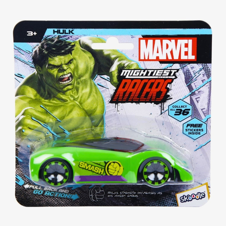 Skoodle Marvel Pull-Back Mightiest Racers Car for Kids - Hulk Edition ...
