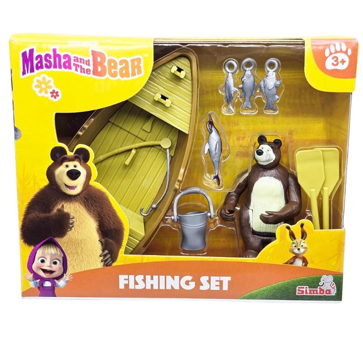 Masha and The Bear Fishing Set (Masha Series Bear Doll and Its Boat an ...