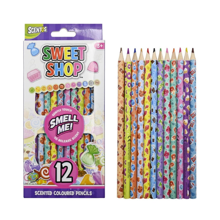 Scentos Sweet Shop Scented Color Pencils, Pack of 12 – Juplay World