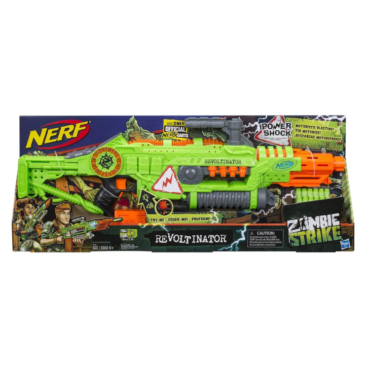 Nerf Revoltinator Zombie Strike Toy Blaster with Motorized Lights Soun ...