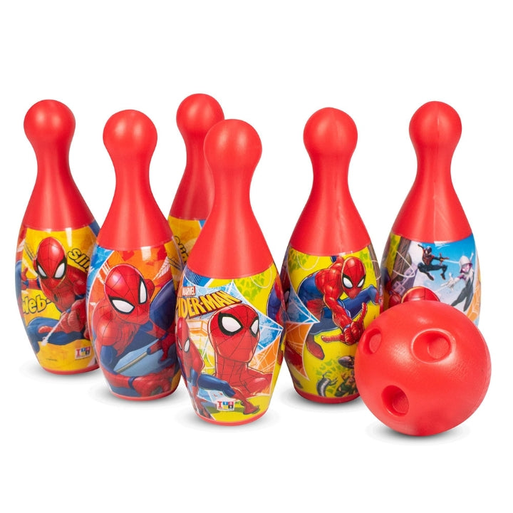 I Toys: Marvel Spiderman Bowling Set For Kids (6 Pins And 1 Ball ...