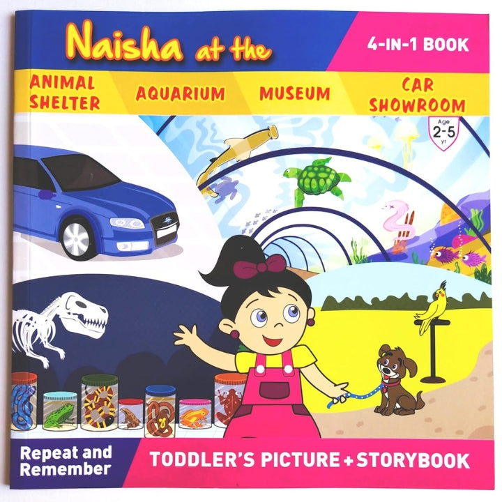 Naisha 4 in 1 - Naisha at the Animal Shelter, Aquarium, Museum, Car Sh ...