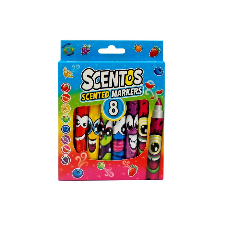 Scentos Scented Broad Tip Markers, Pack of 8 – Juplay World
