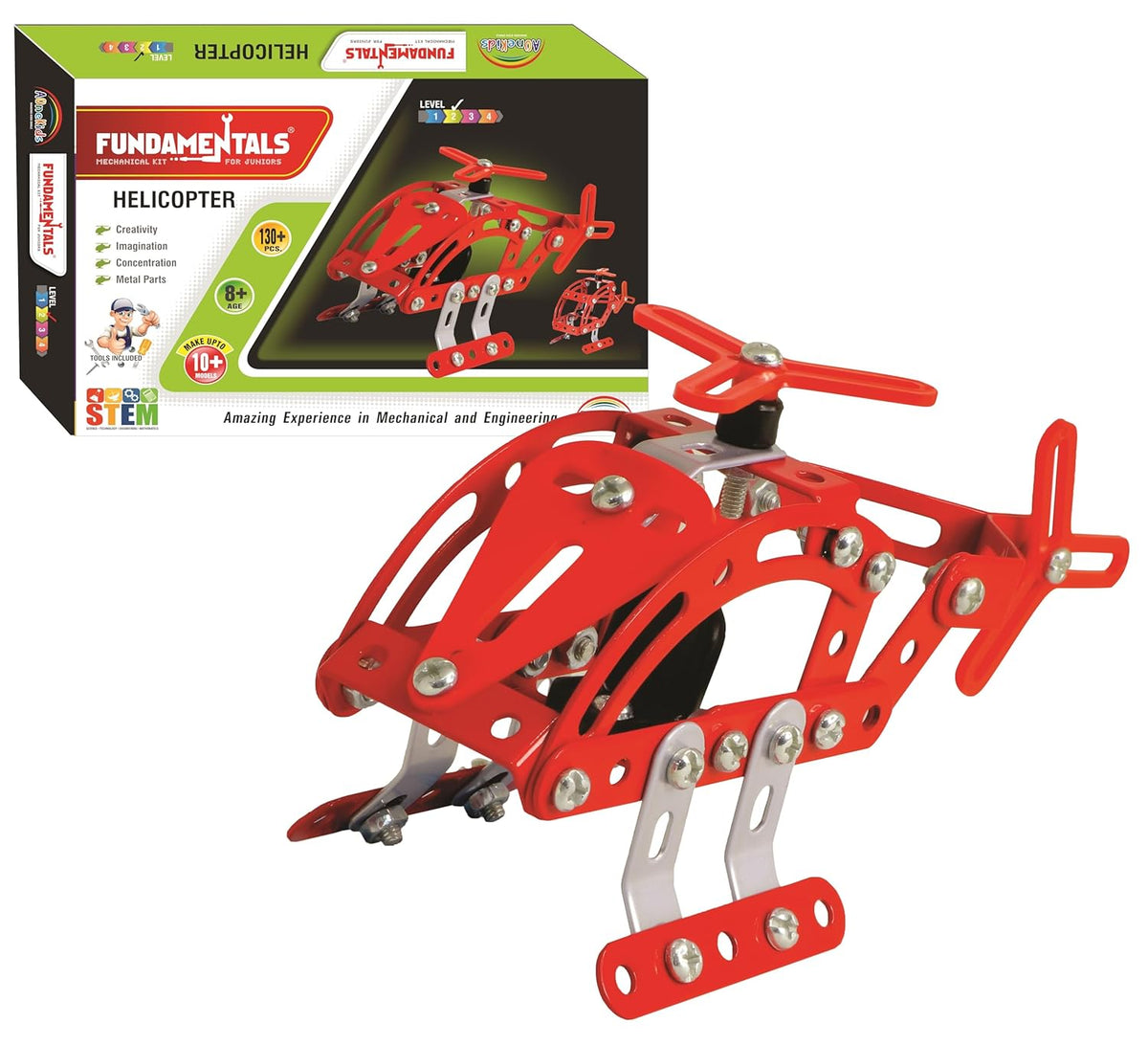 Fundamentals Helicopter Toy for Kids,STEM Learning, Building Blocks, 8 ...