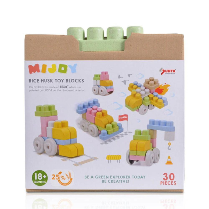 Sunta Mijoy Rice Husk Toy Blocks Vehicle - 30 Pcs – Juplay World